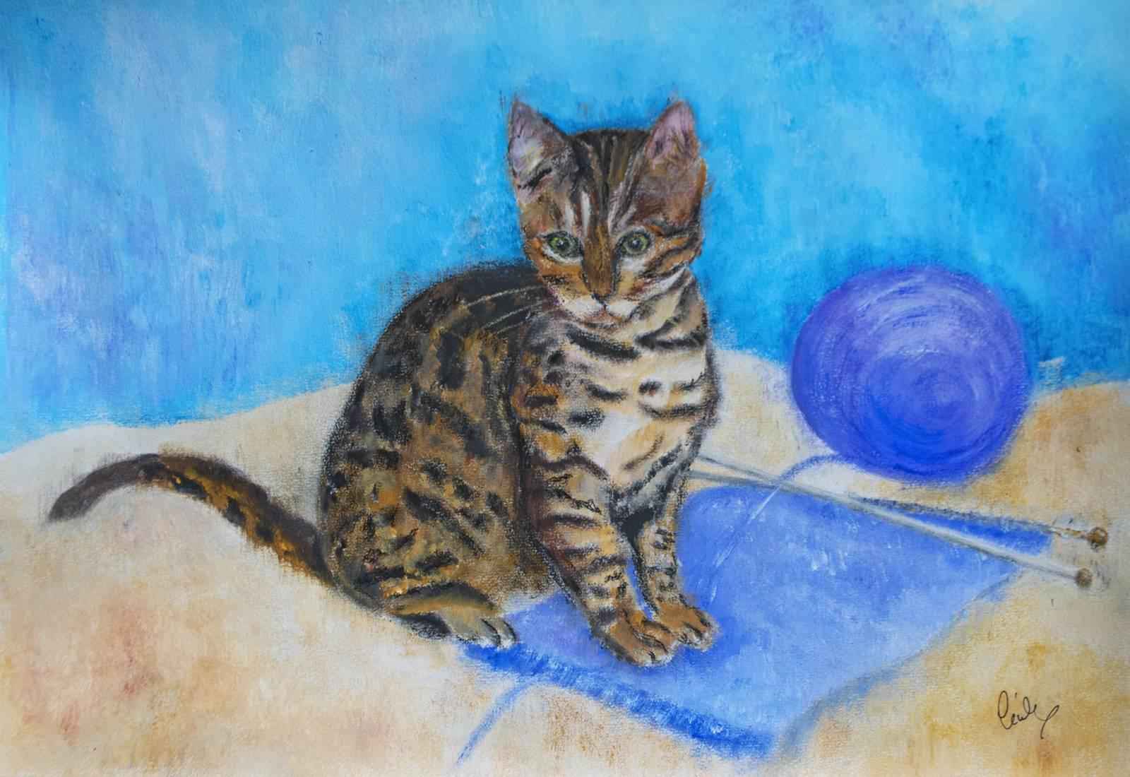 Le Bengal | Chat | Peinture à la Gouache de Cécile Gouthière
